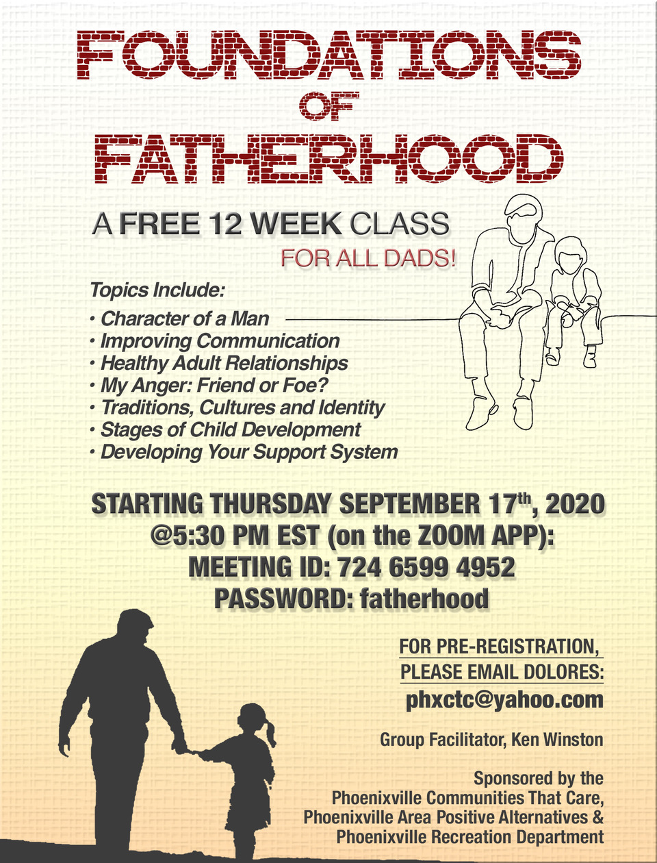 Free “Foundations of Fatherhood” 12-Week Class for Dads | Phoenixville ...