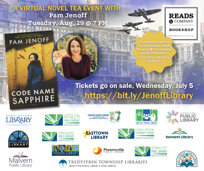Virtual: A Novel Tea with Pam Jenoff | Phoenixville Public Library